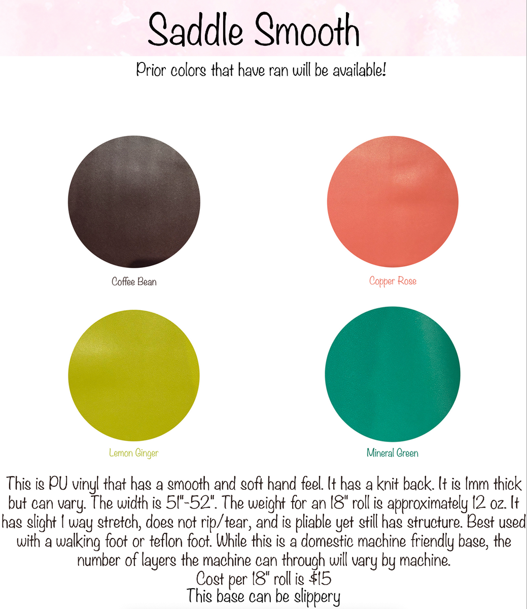 Saddle Smooth - 18" x 51" roll – Iris Textiles