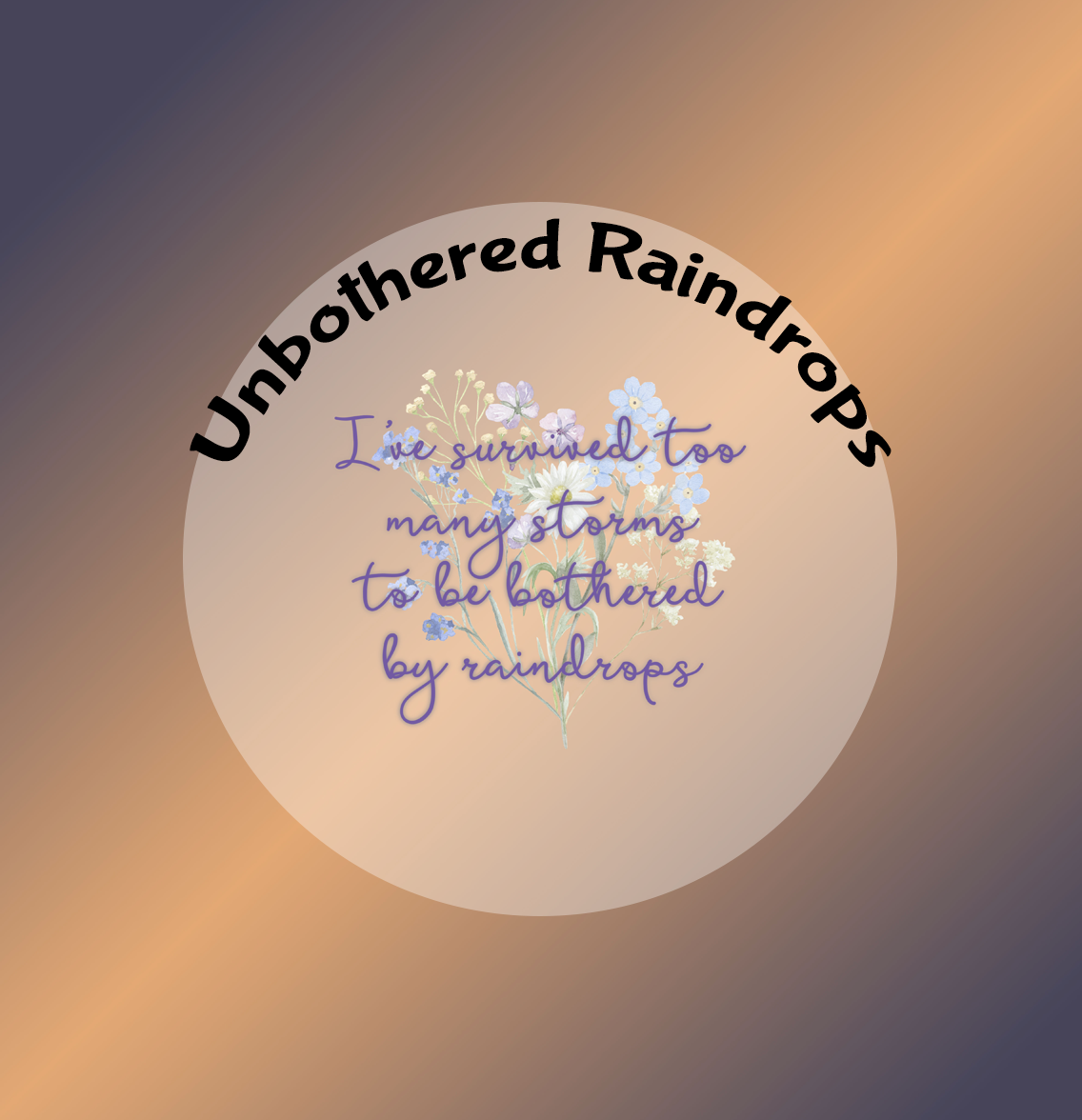 Unbothered Raindrops - Single Panel – Iris Textiles