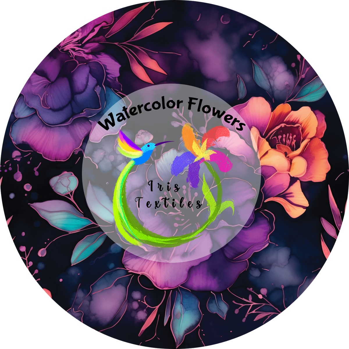 Watercolor Flowers – Iris Textiles
